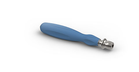 Silicone handles with fixed, quick-connect couplings