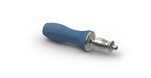 Silicone handles with fixed, quick-connect couplings