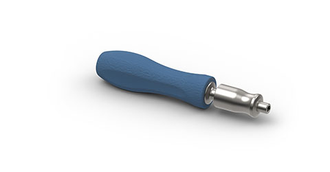 Silicone handles with fixed, quick-connect couplings