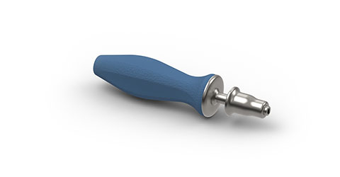 Silicone handles with fixed, quick-connect couplings