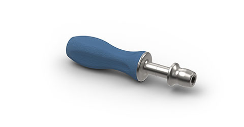 Silicone handles with fixed, quick-connect couplings