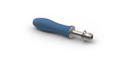 Silicone handles with fixed, quick-connect couplings