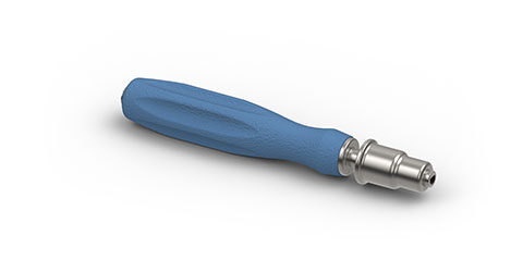 Silicone handles with fixed, quick-connect couplings