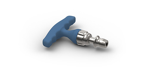 Patented silicone handles with ratcheting couplings